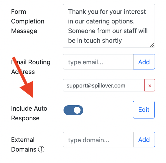 Adding a form autoresponse