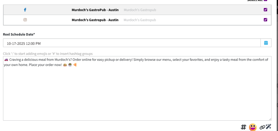 How to Publish a Reel in SENALYSIS